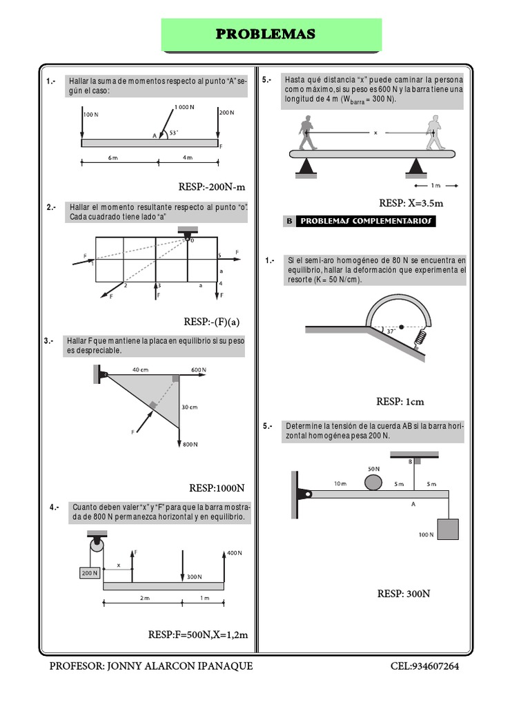 Ejer. Estatica 2 | PDF