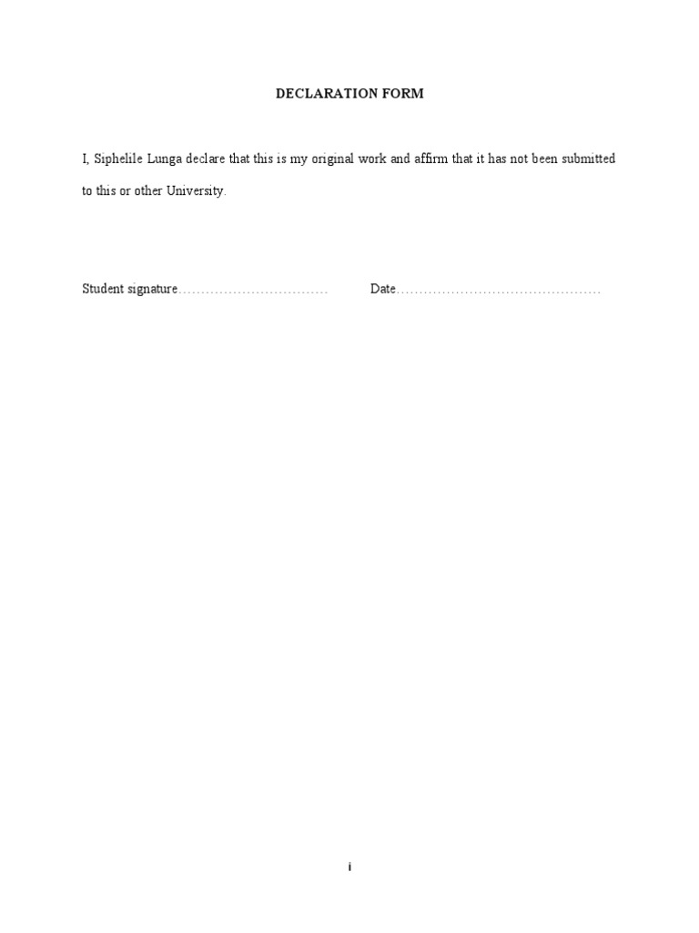 Declaration Form | PDF | Inclusion (Education) | Data