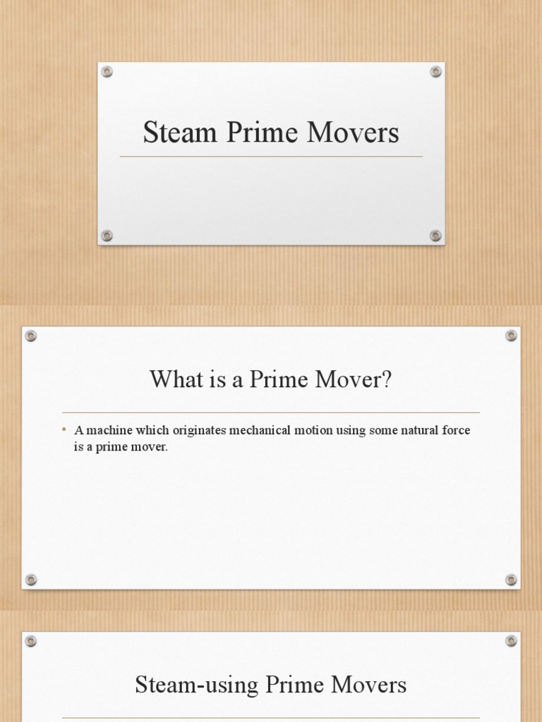 Overview of Steam Prime Movers | PDF