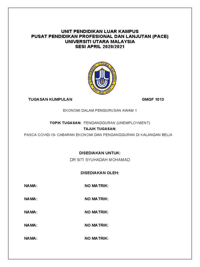 Group Assignment Ekonomi Uum | PDF