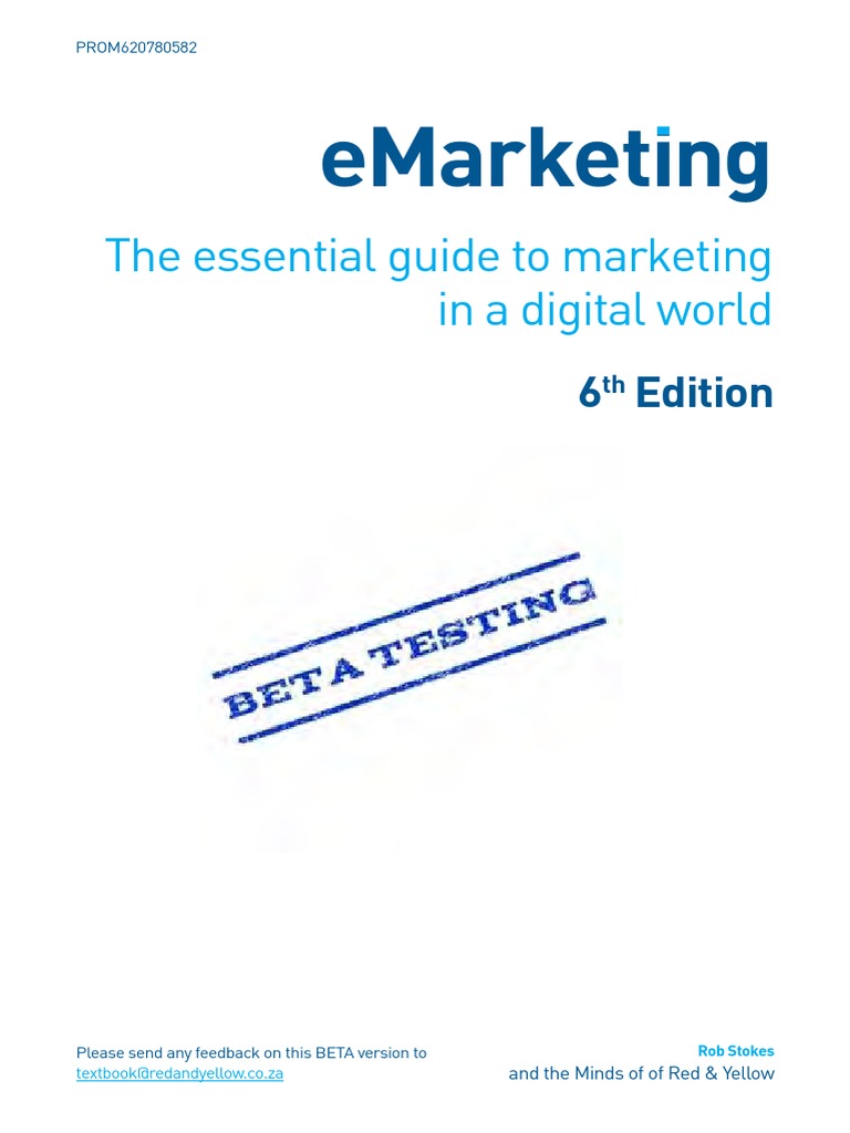 Red Yellow Emarketing Textbook Beta 2018 Pdf Pdf Digital Marketing Marketing Strategy 