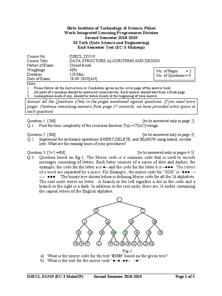 Dsecl Zg519-Ec3m PDF | PDF | Algorithms | Computer Programming