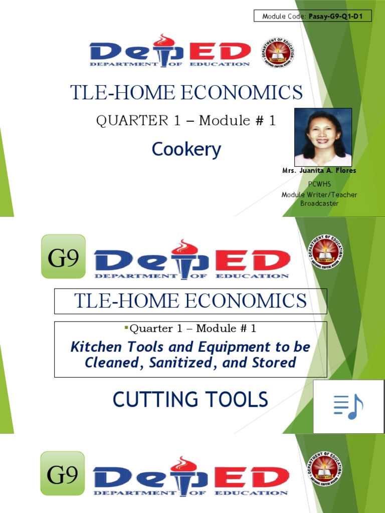 Tle-Home Economics: QUARTER 1 - Module # 1 | PDF | Knife | Cutting Tools