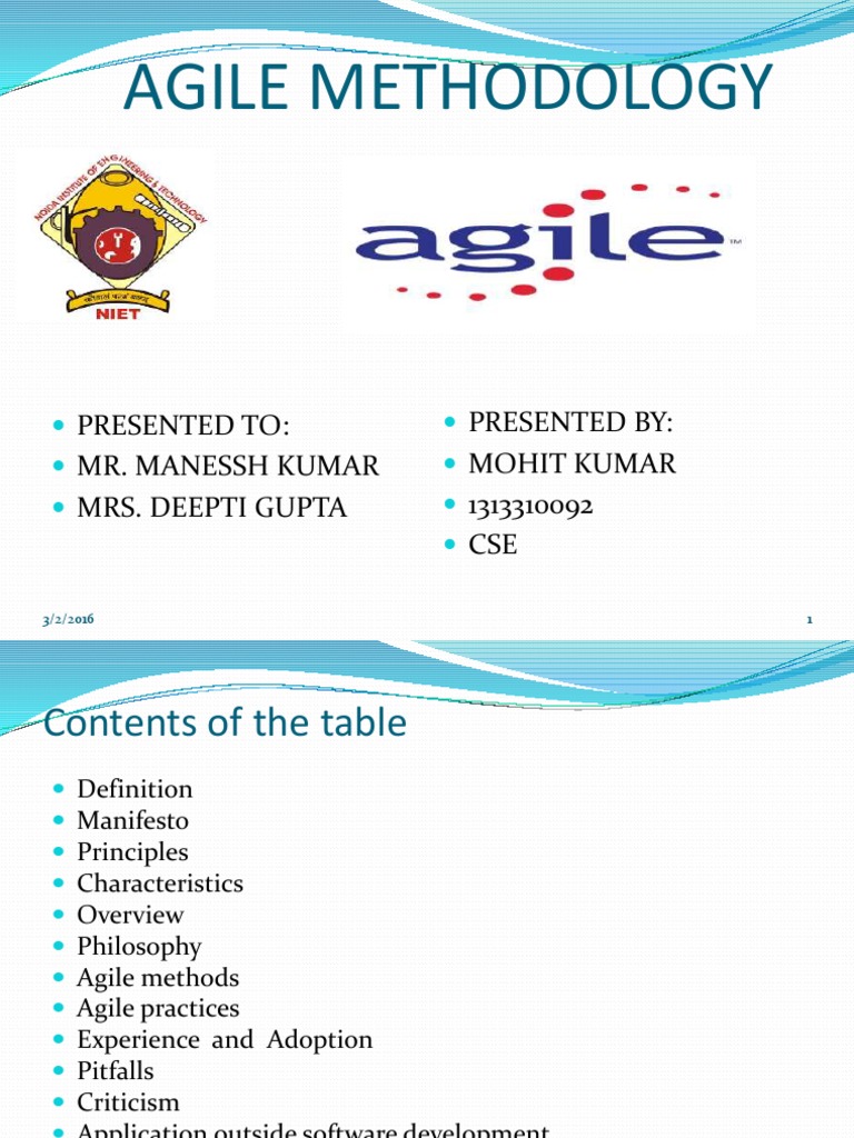 Agile Methodology | PDF | Agile Software Development | Software ...