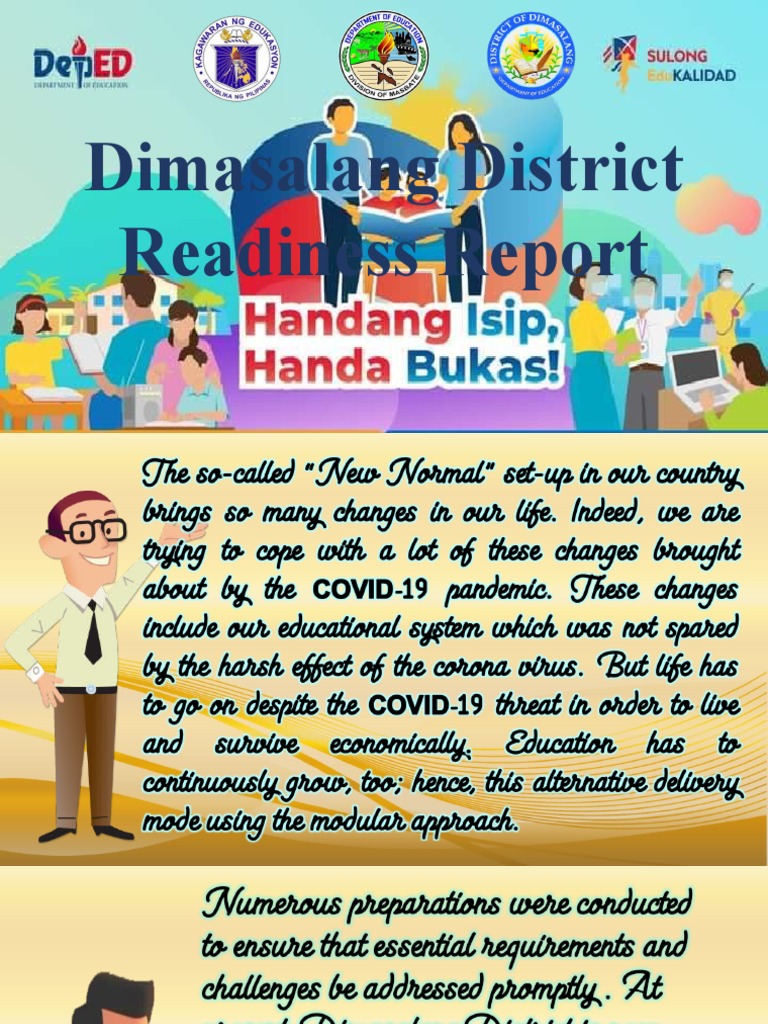 Dimasalang District Readiness Report Final | PDF