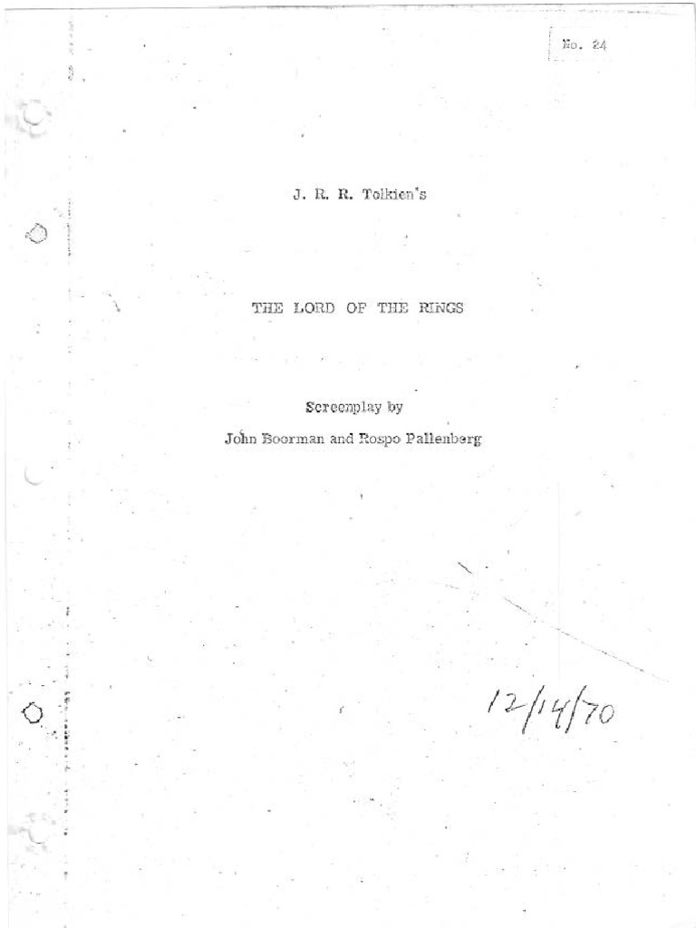 Lord-of-the-Rings Script Boorman | PDF
