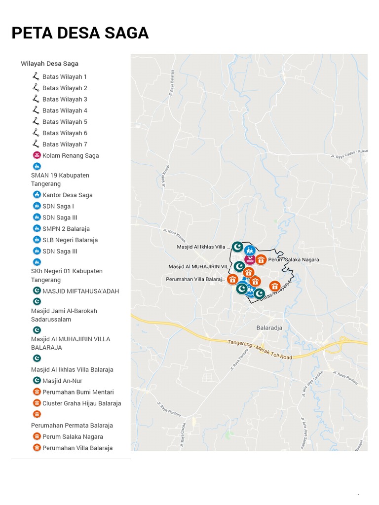 Peta Desa Saga 1 | PDF