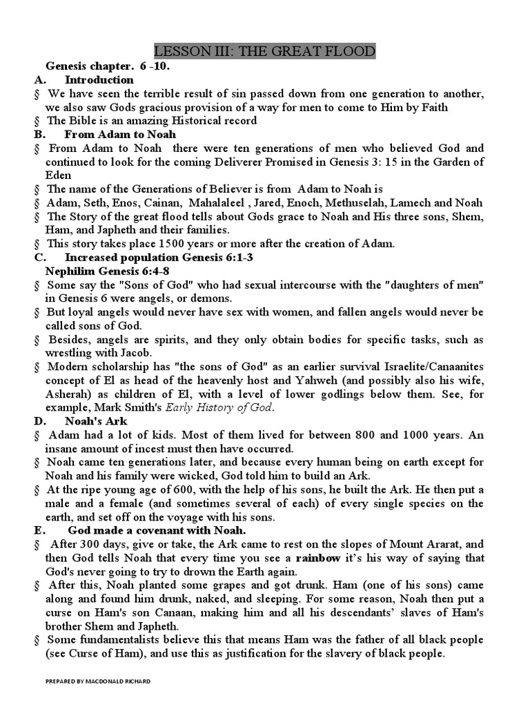 The Great Flood and Abraham's Journey | PDF | Abraham | Noah