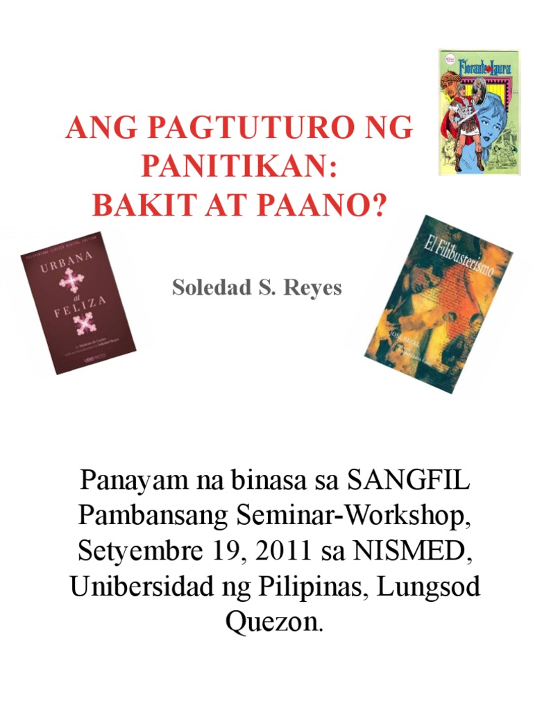 Pagtuturo NG Panitikan Bakit at Paano Ni Soledad Reyes | PDF