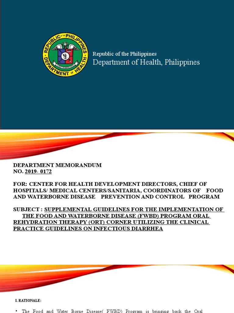 Department of Health, Philippines | PDF | Dehydration | Diarrhea