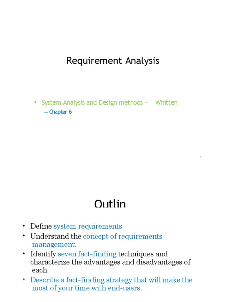 System Requirements Analysis Techniques | PDF | Interview | Questionnaire