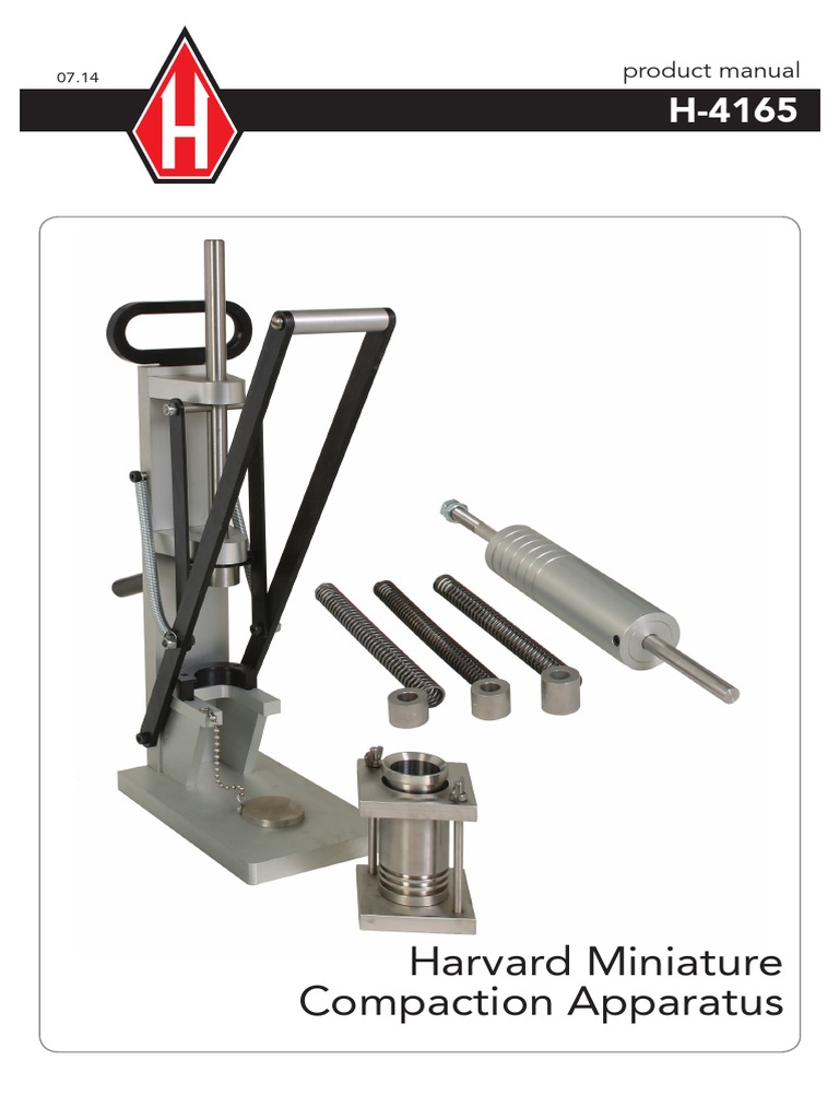Harvard Miniature Compaction Manual | PDF | Soil | Density