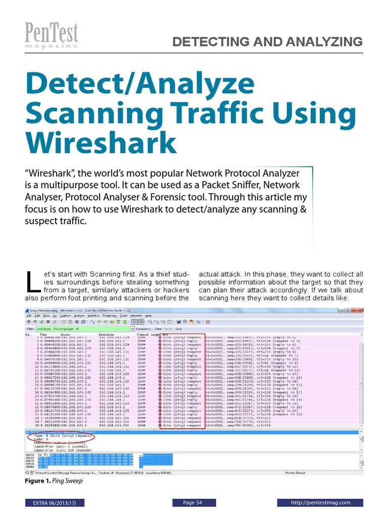 Detect/analyze Scanning Traffic Using Wireshark: Detecting and Analyzing | PDF | Transmission ...