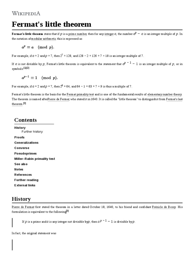 Fermat's - Little - Theorem (2020 - 05 - 07 15 - 37 - 34 UTC) | PDF ...