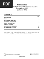 IGCSE Syllabus - Mathematics 0580 - 2025 - 2027 - Core Content Only | PDF | Numbers | Mathematics