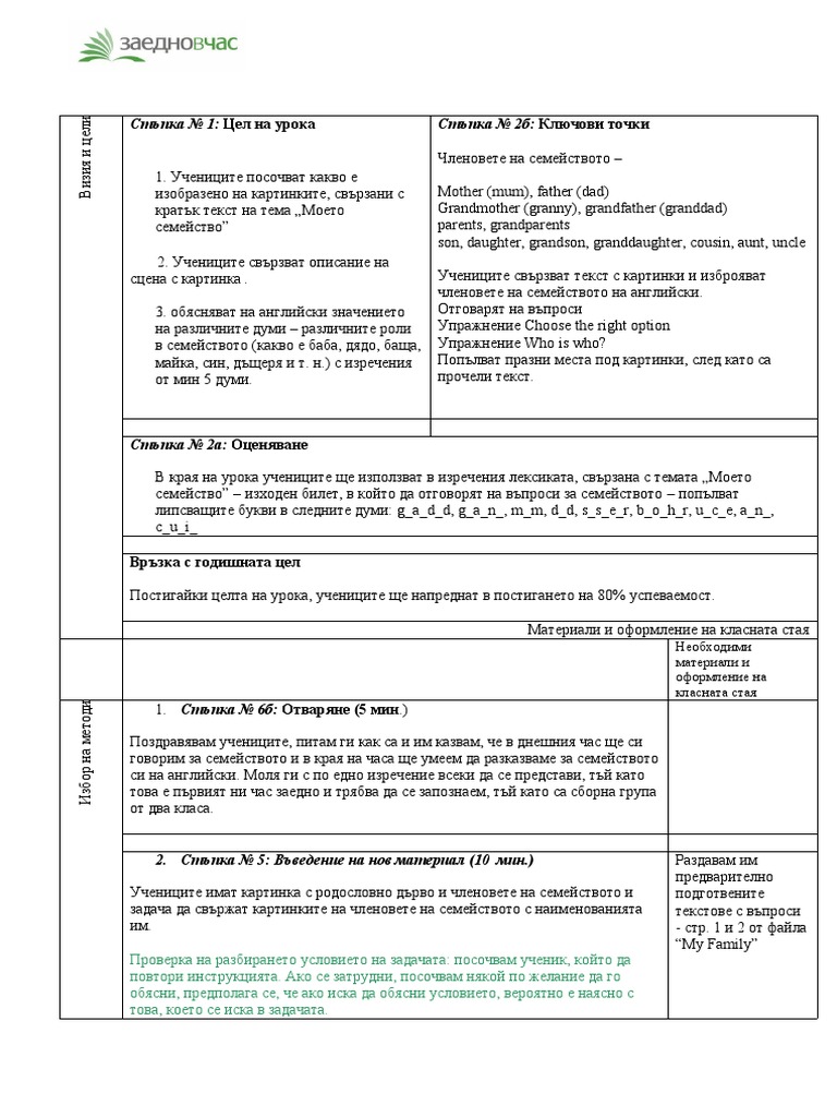 My Family Lesson Plan | PDF