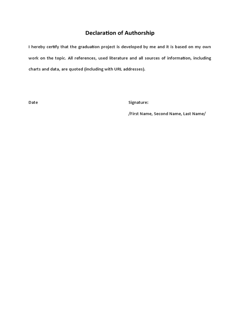 Declaration Eng | PDF