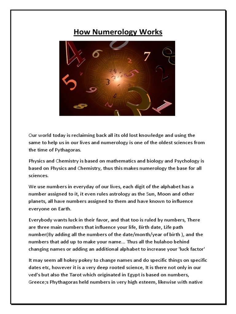 How Numerology Works | PDF