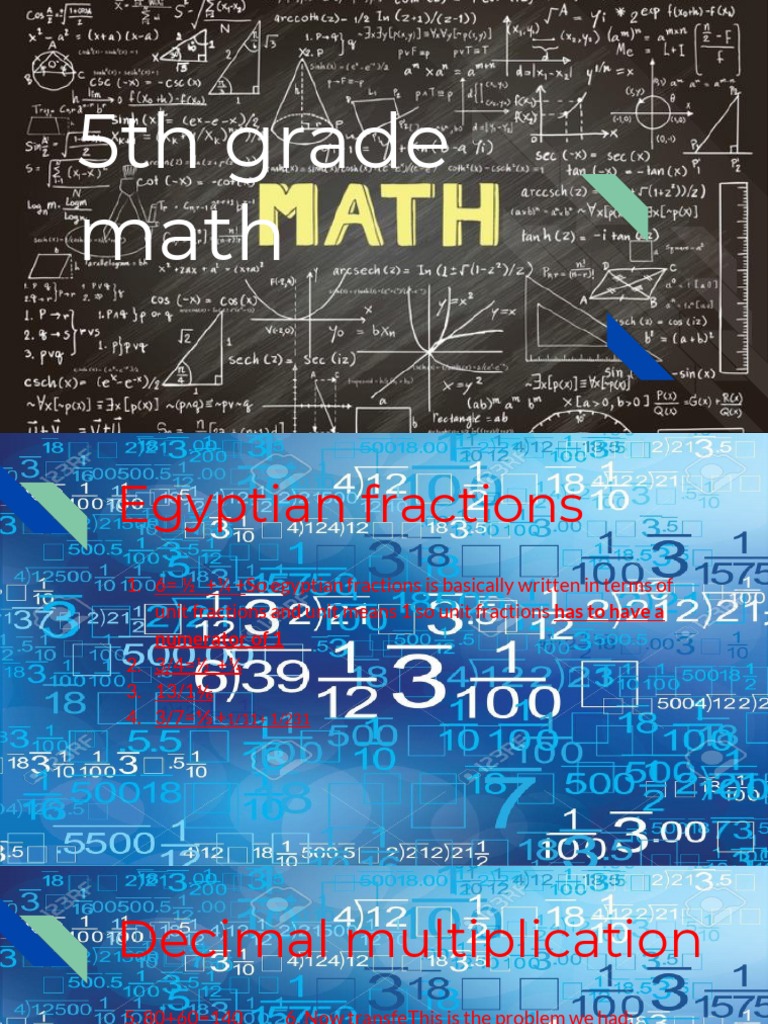 5th Grade Math | PDF | Fraction (Mathematics) | Arithmetic
