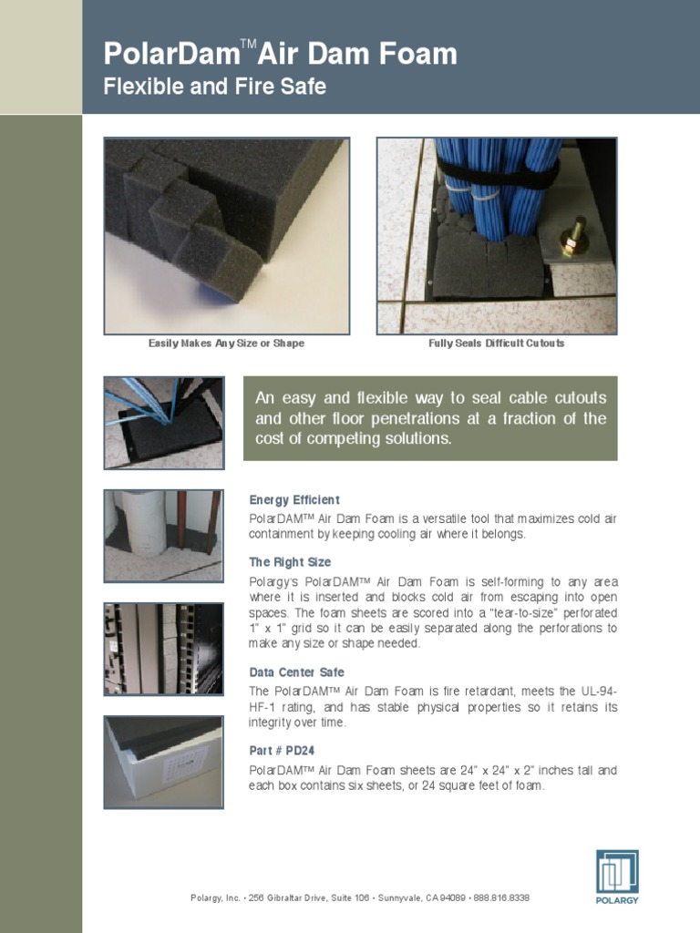 Polardam Air Dam Foam: Flexible and Fire Safe | PDF