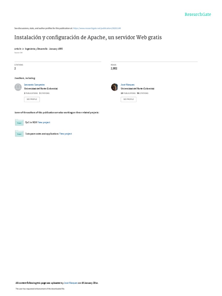 Instalacion y Configuracion de Apache Un Servidor | PDF | Servidor HTTP Apache | Autenticación