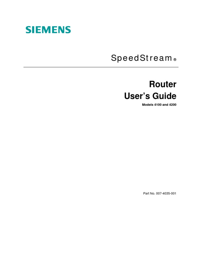 Speedstream 4100 | PDF