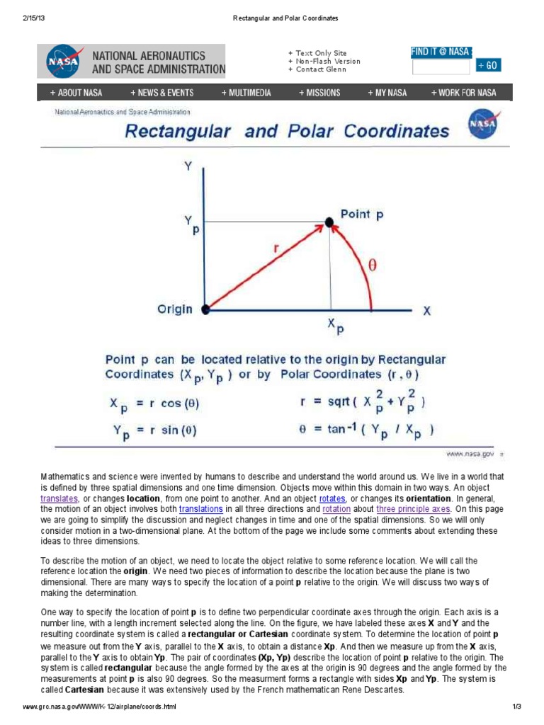 Rectangular and Polar Coordinates | PDF | Cartesian Coordinate System ...
