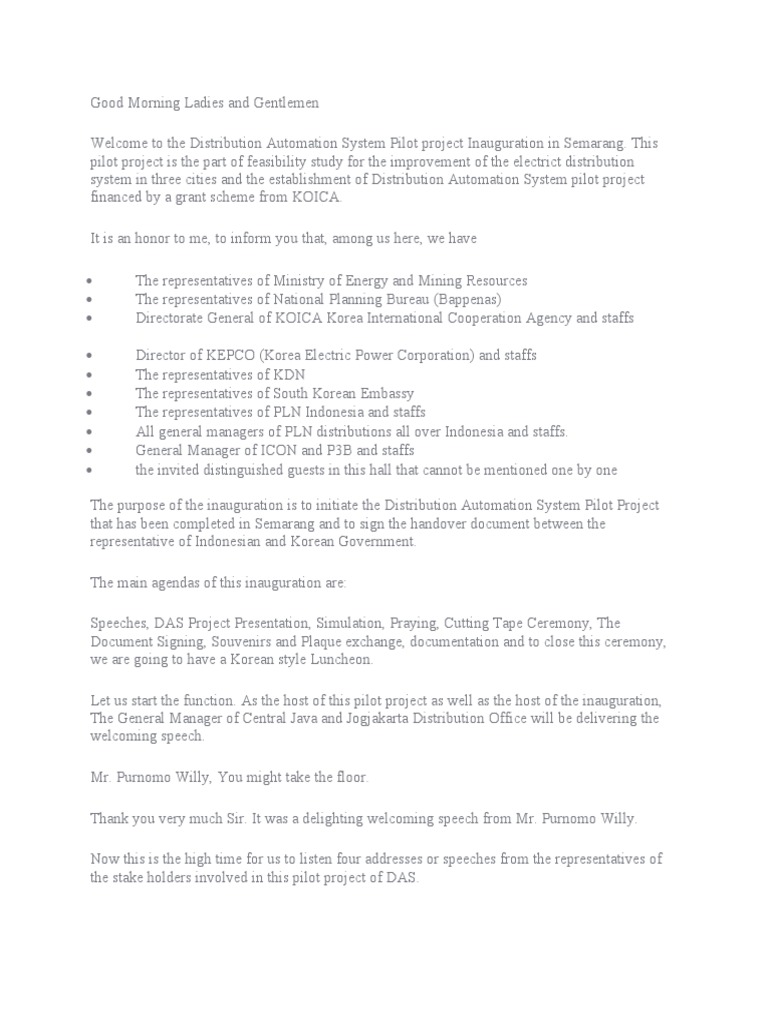 Contoh Cue Card MC | PDF | Business