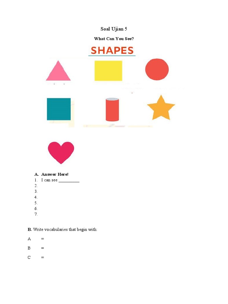 Soal Ujian Shapes | PDF