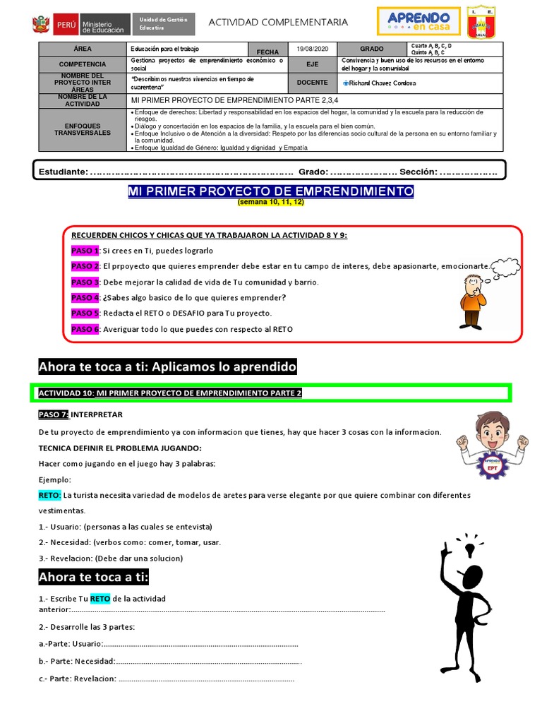 Material Ept 4to. y 5to. Ept | PDF | Iniciativa empresarial | Cognición