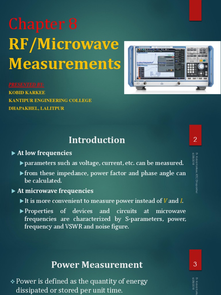 Microwave Engineering-Microwave Measurements | PDF | Amplifier ...
