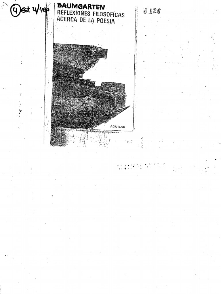 Alexander Baumgarten - Reflexiones Filosoficas Acerca de La Poesia PDF ...