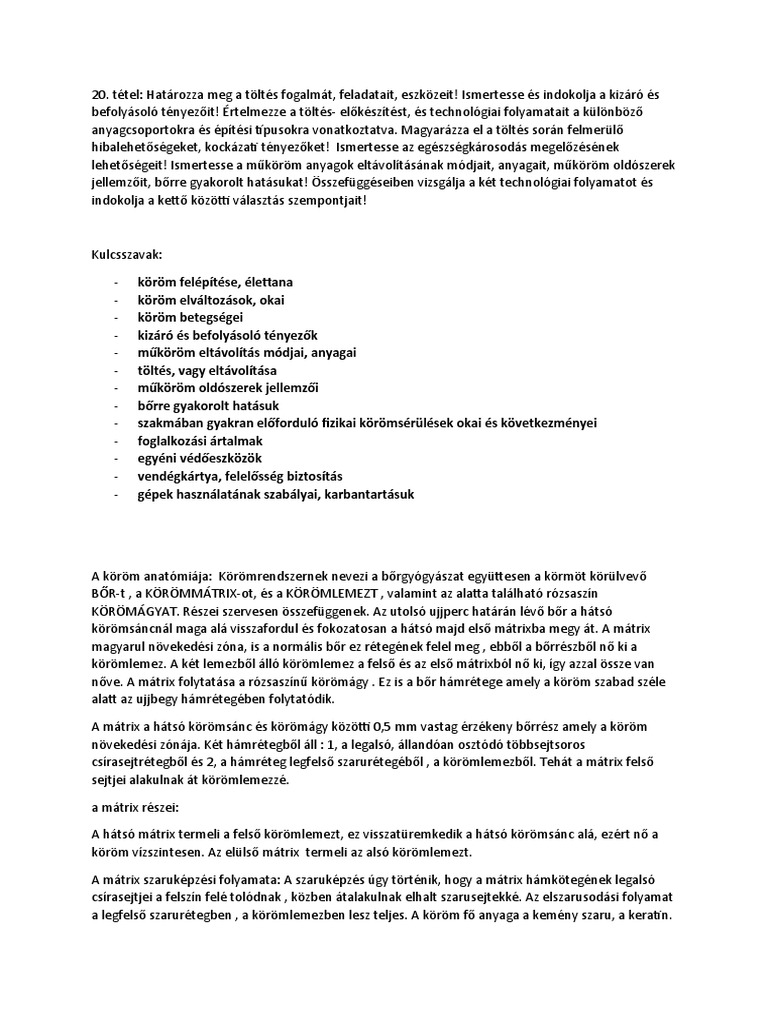 20 Tétel | PDF