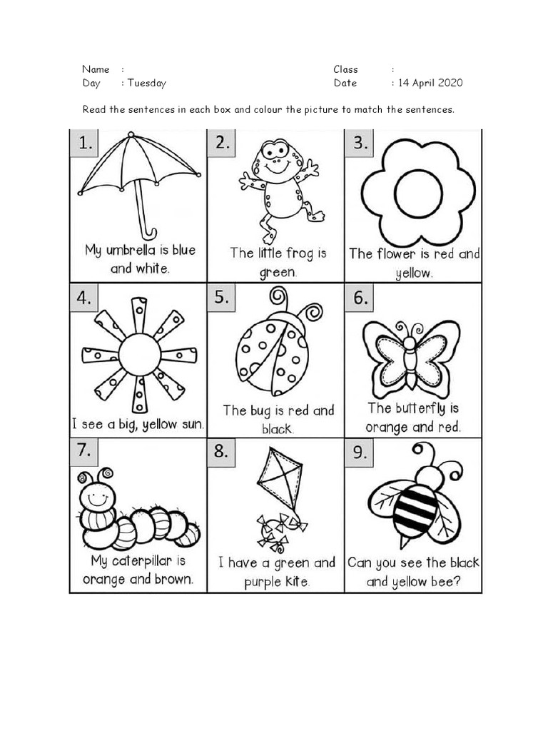 Color Matching Activity for Kids | PDF