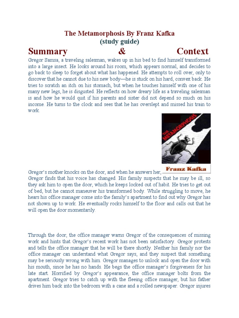 Context: The Metamorphosis by Franz Kafka | PDF | The Metamorphosis