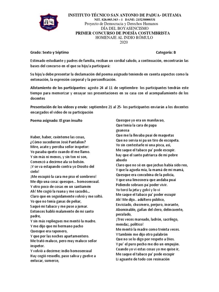 El Gran Insulto Letra PDF | PDF