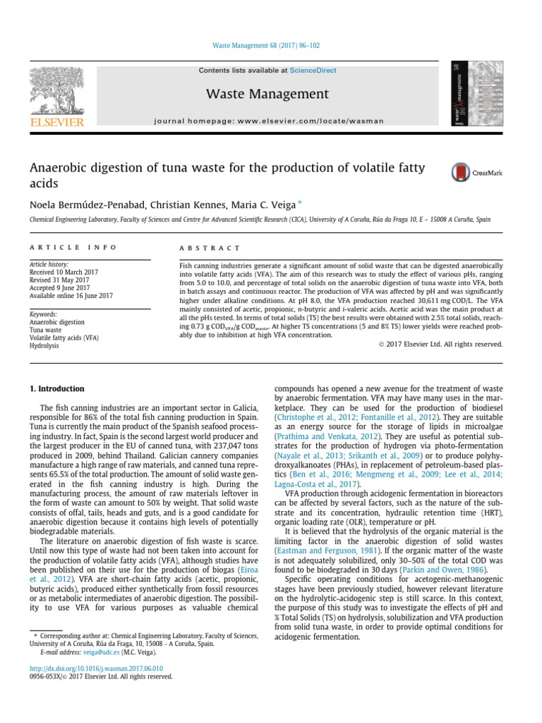 Anaerobic Digestion of Tuna Waste | PDF | Anaerobic Digestion | Ph