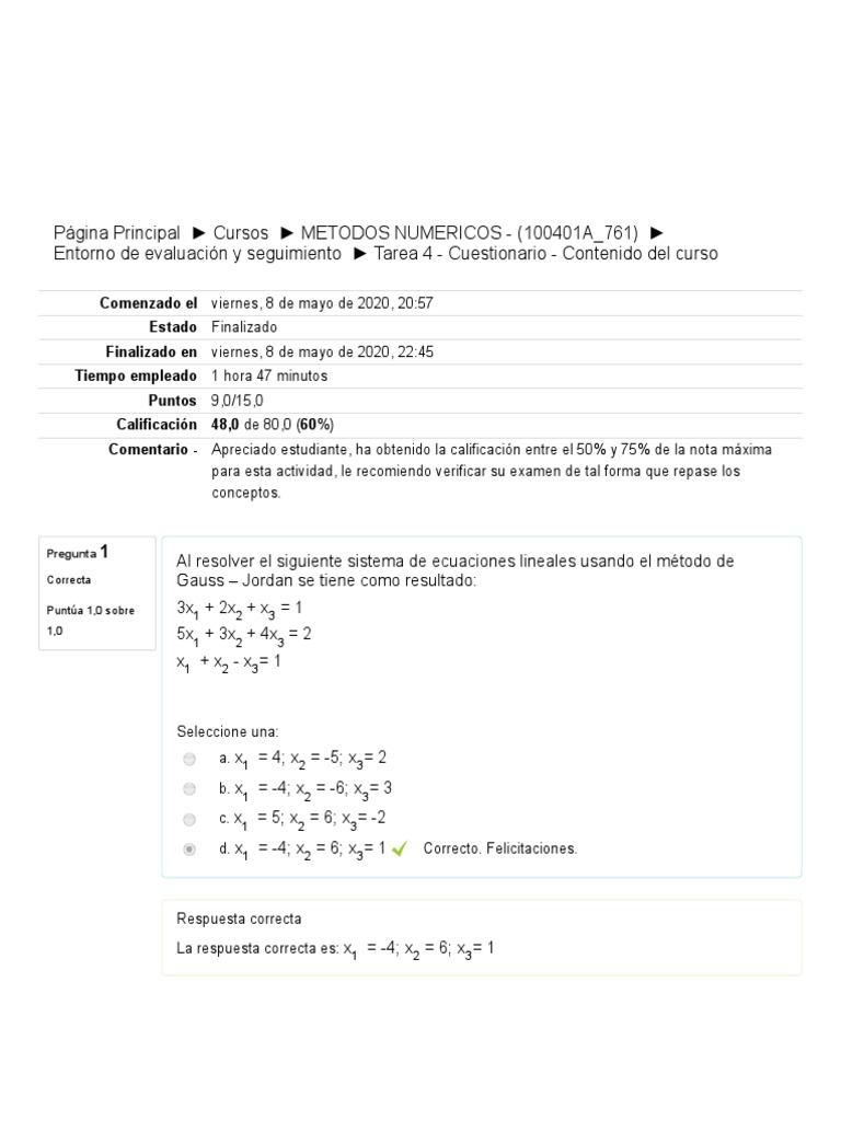 Tarea 4 - Cuestionario - Contenido Del Curso Alex Ossa PDF | PDF | Proposición | Integral