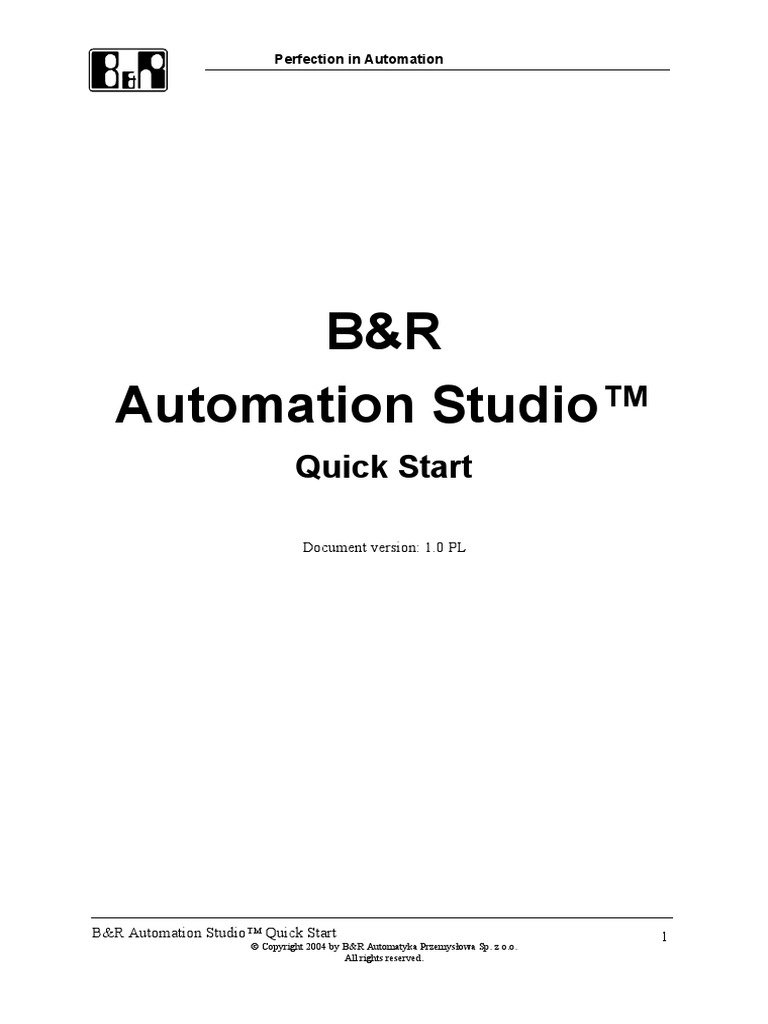 BR Automation Studio QuickStart PL | PDF