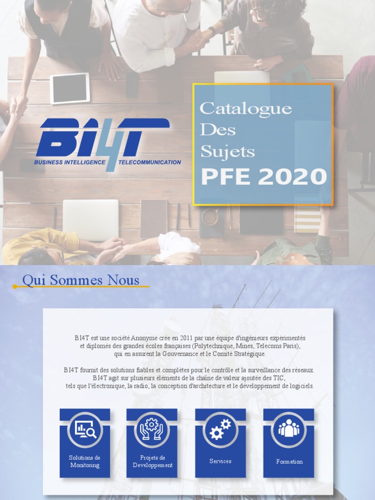Opportunités de PFE chez BI4T | PDF | Télécommunication | Interface de programmation