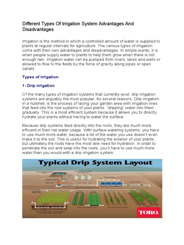 Irrigation Systems: Pros and Cons | PDF | Irrigation | Water