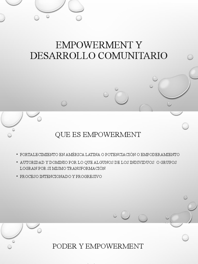 Empowerment y Desarrollo Comunitario | PDF | Empoderamiento | Autoeficacia