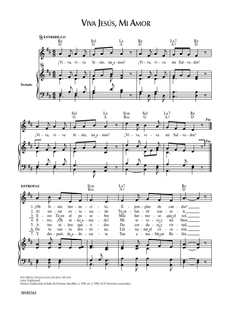 Viva Jesus Mi Amor (Tradicional) | PDF