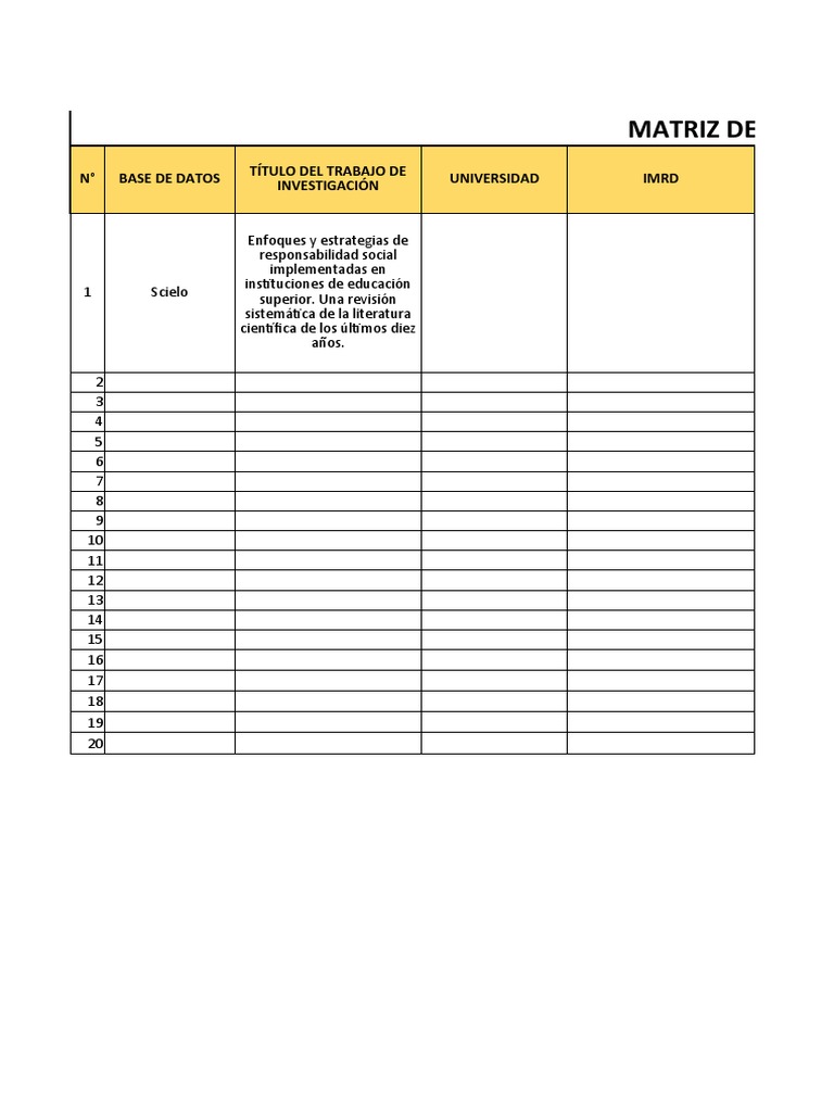 Formato para Base de Datos | PDF | Informática
