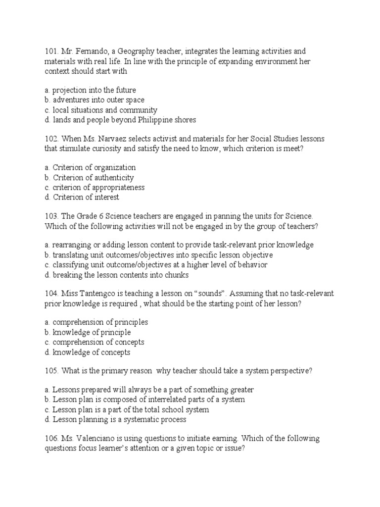 100 Items - Prof Ed Part 2 - REVIEWER | PDF | Test (Assessment) | Teachers