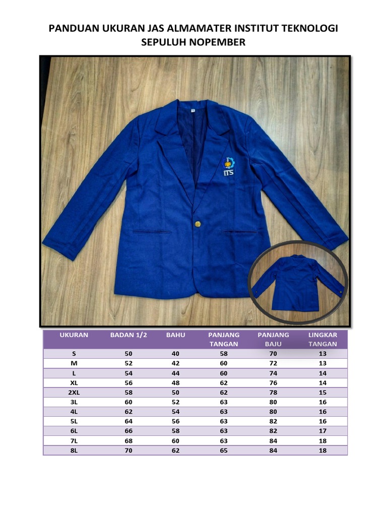 Ukuran Jas Almamater Its 2020 | PDF