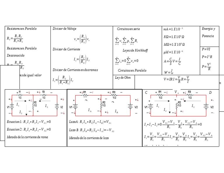 Formulario Circuitos Electricos