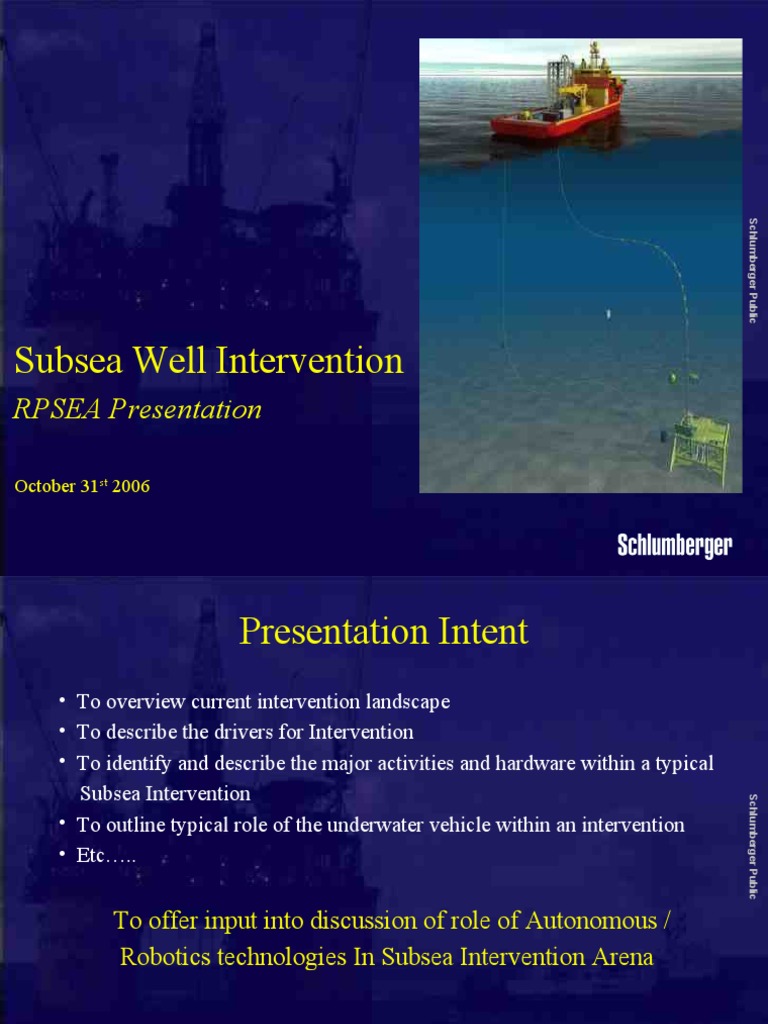 Subsea Well Intervention: RPSEA Presentation | PDF | Subsea (Technology ...