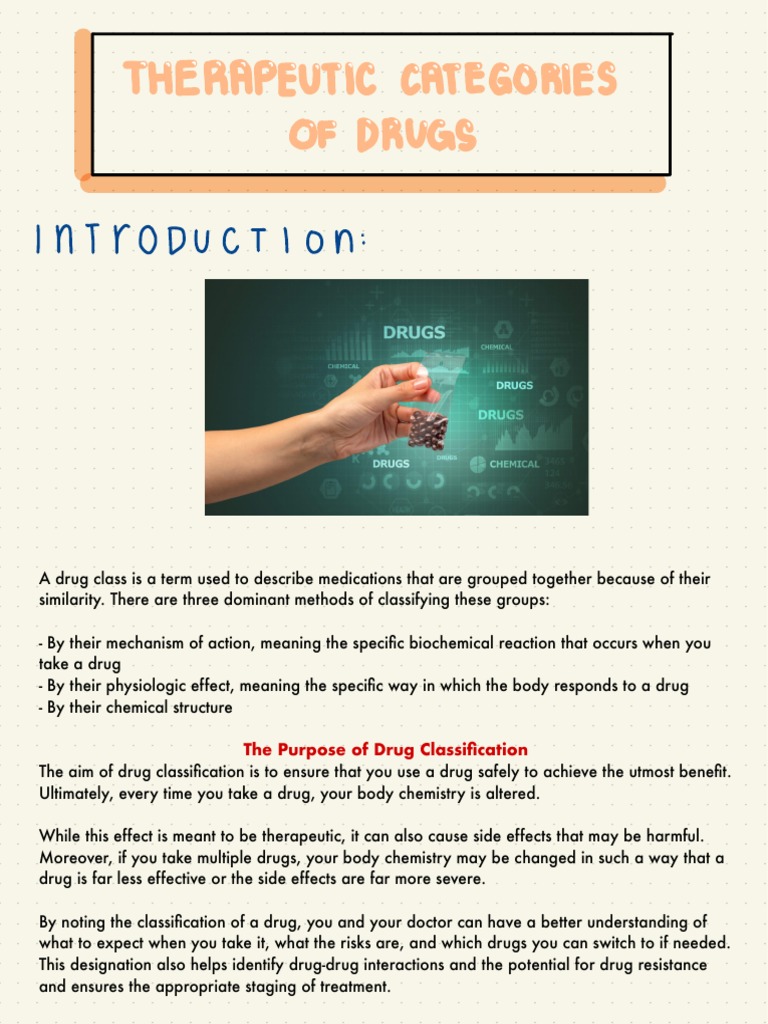 Understanding Drug Classification | PDF | Self-Improvement