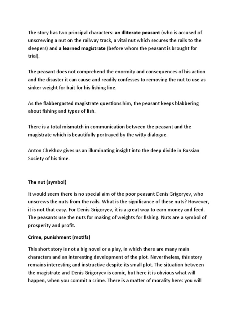 THE MALEFACTOR by Anton Chekhov | PDF | Karl Marx | Anton Chekhov